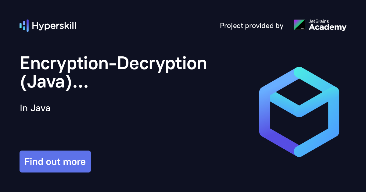 Encryption-Decryption (Java) · Hyperskill