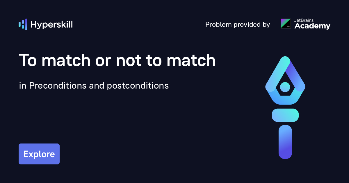 Knowledge verification · To match or not to match · Hyperskill