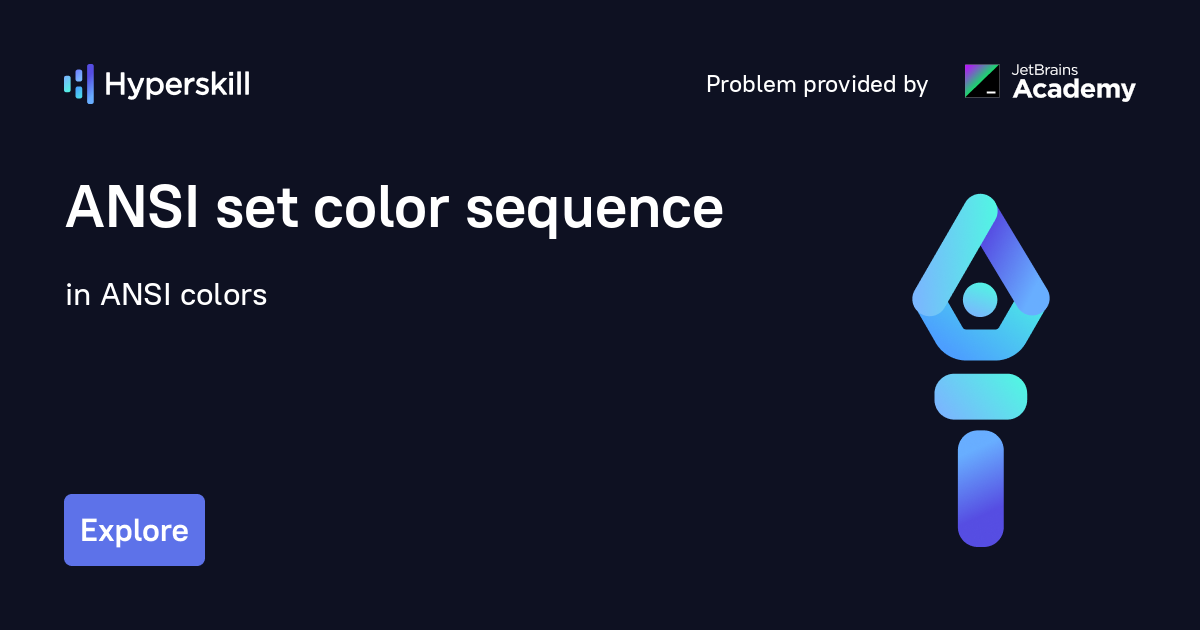 ANSI set color sequence · ANSI colors · Hyperskill