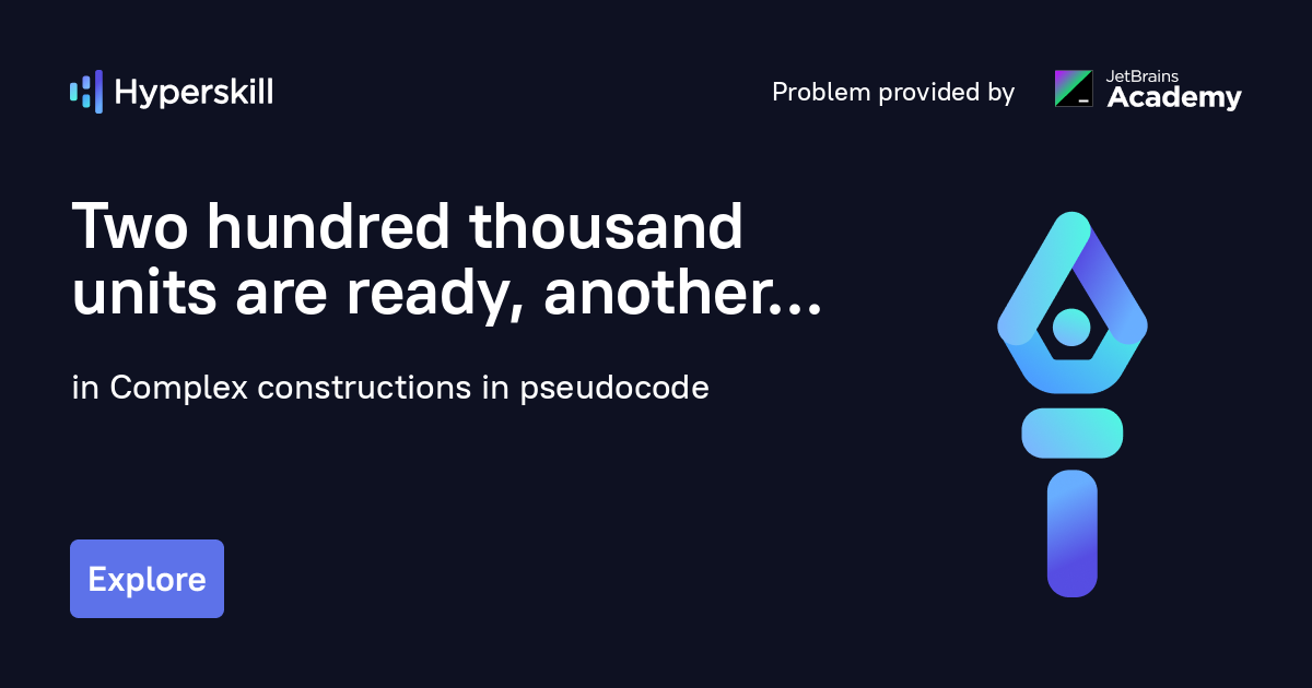 Two hundred thousand units are ready, another million on the way ...