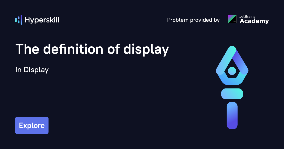 The definition of display · Display · Hyperskill