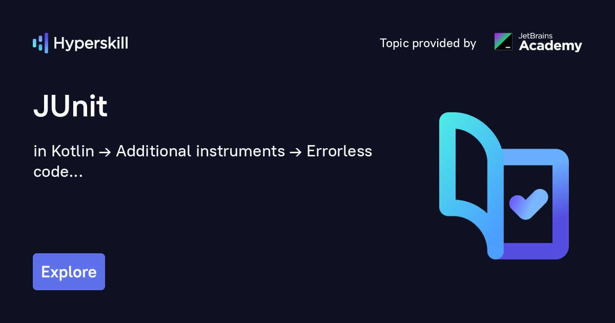 Knowledge verification · JUnit · Hyperskill