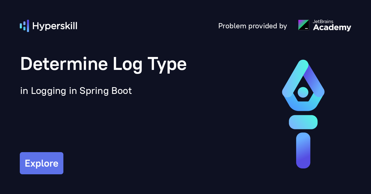 Determine Log Type · Logging in Spring Boot · Hyperskill