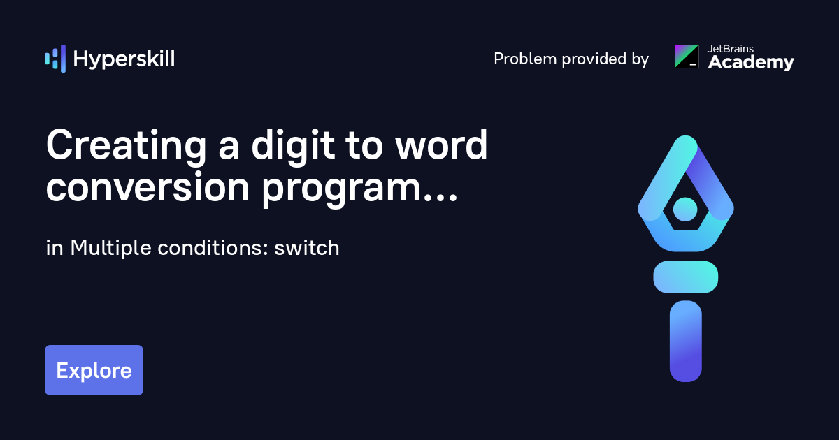 Daily challenge · Creating a digit to word conversion program · Hyperskill