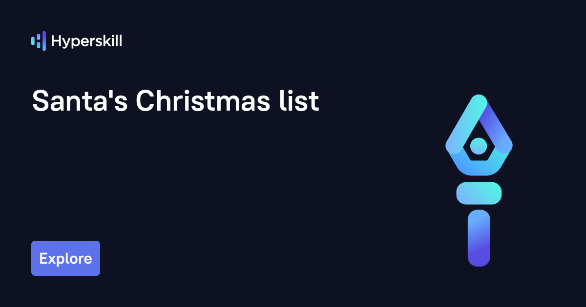 Daily challenge · Santa's Christmas list · Hyperskill